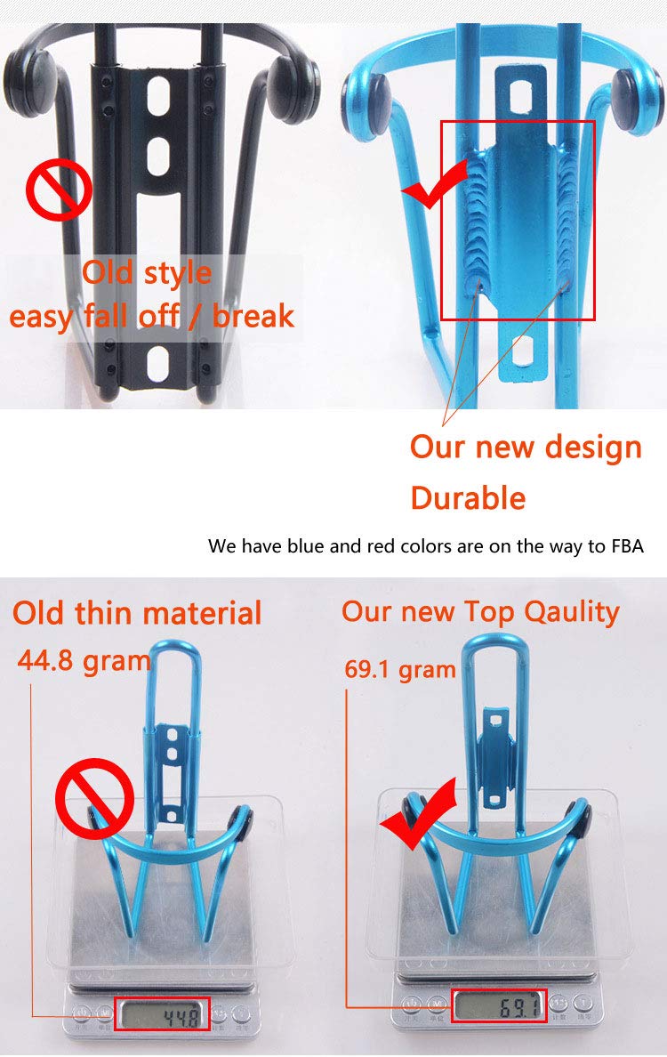 GOADAFOO 2Pack Bike Water Bottle Holder Bike Accessories for Adult Bikes Lightweight Bicycle Cup Holder Cage(Black)…