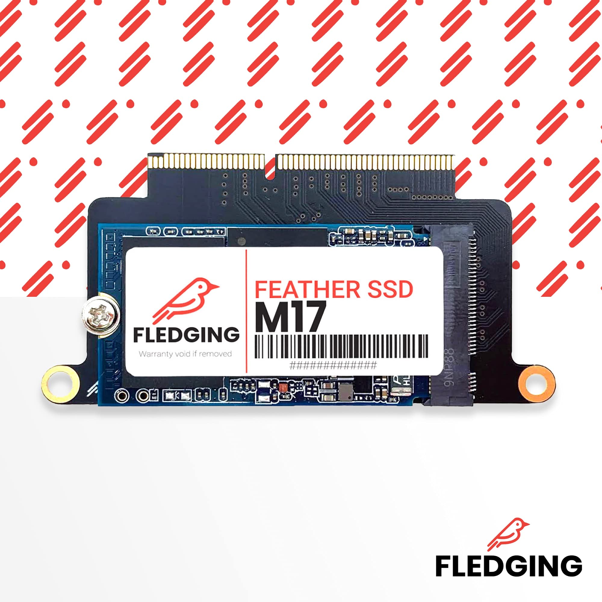 Fledging 256GB Feather M17 PCIe NVMe Gen 3.0x4 SSD Upgrade – DIY kit & OS Included – Compatible with Apple MacBook Pro 13" A1708 2016 & 2017