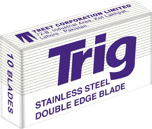 Treet Trig Silver Edge Stainless Steel Double Edge Shaving Blade Pack of 200 - For All Safety Razor Types