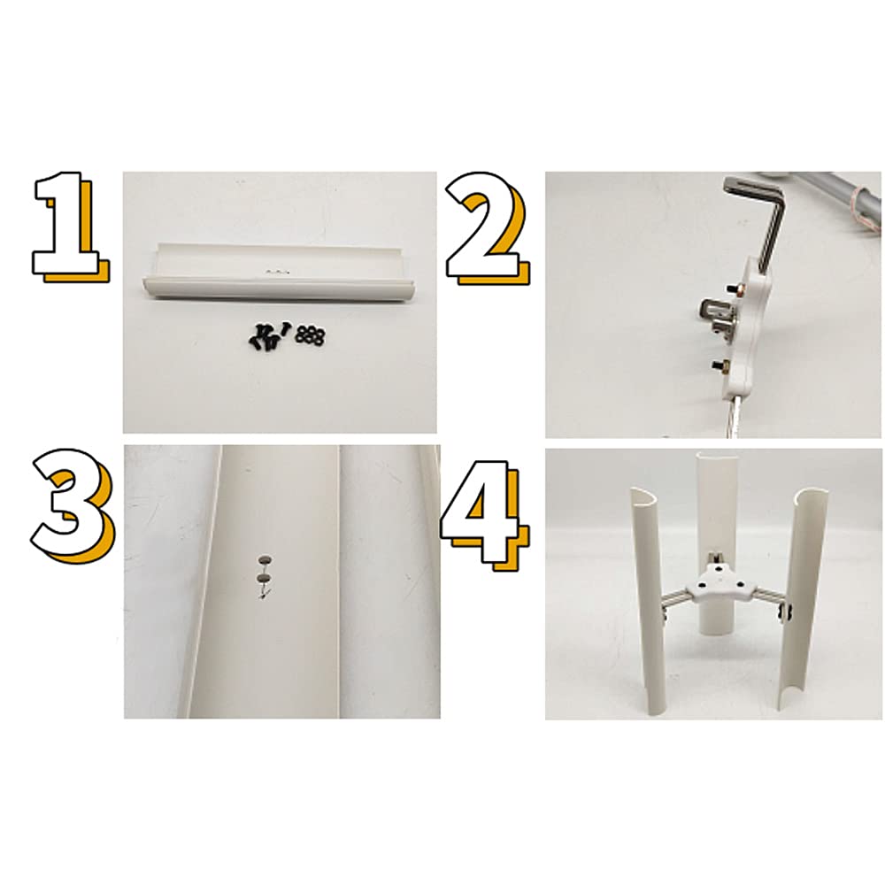 KinHall Wind Turbine Vertical Axis Wind Turbine Model Three-Phase Permanent Magnet Generator DIY, 12v Vertical Axis Wind Turbine Teaching Model