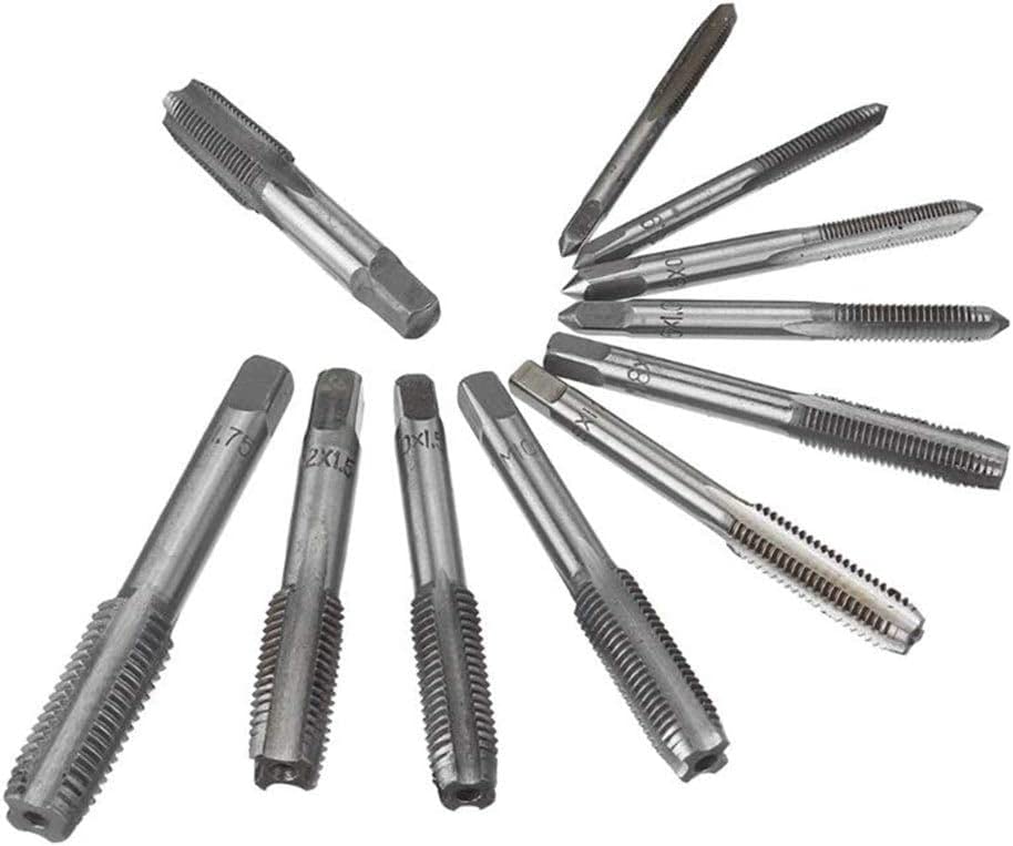 Hardware Accessories 24Pcs Milled Alloy Steel Metric Tap and Die Wrench Tool Set Drill Bits Countersink Drill Bit Industrial Scientific Supplies