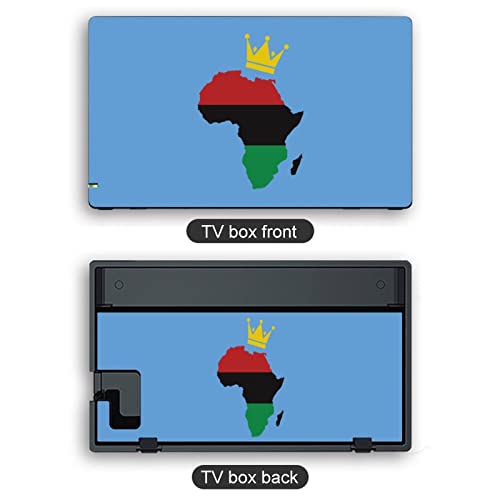 FunnyStar Africa Map with Crown Stickers Decals Cover Fashion Game Skin Sticker Skin Protector Full Set Compatible with for Switch Lite