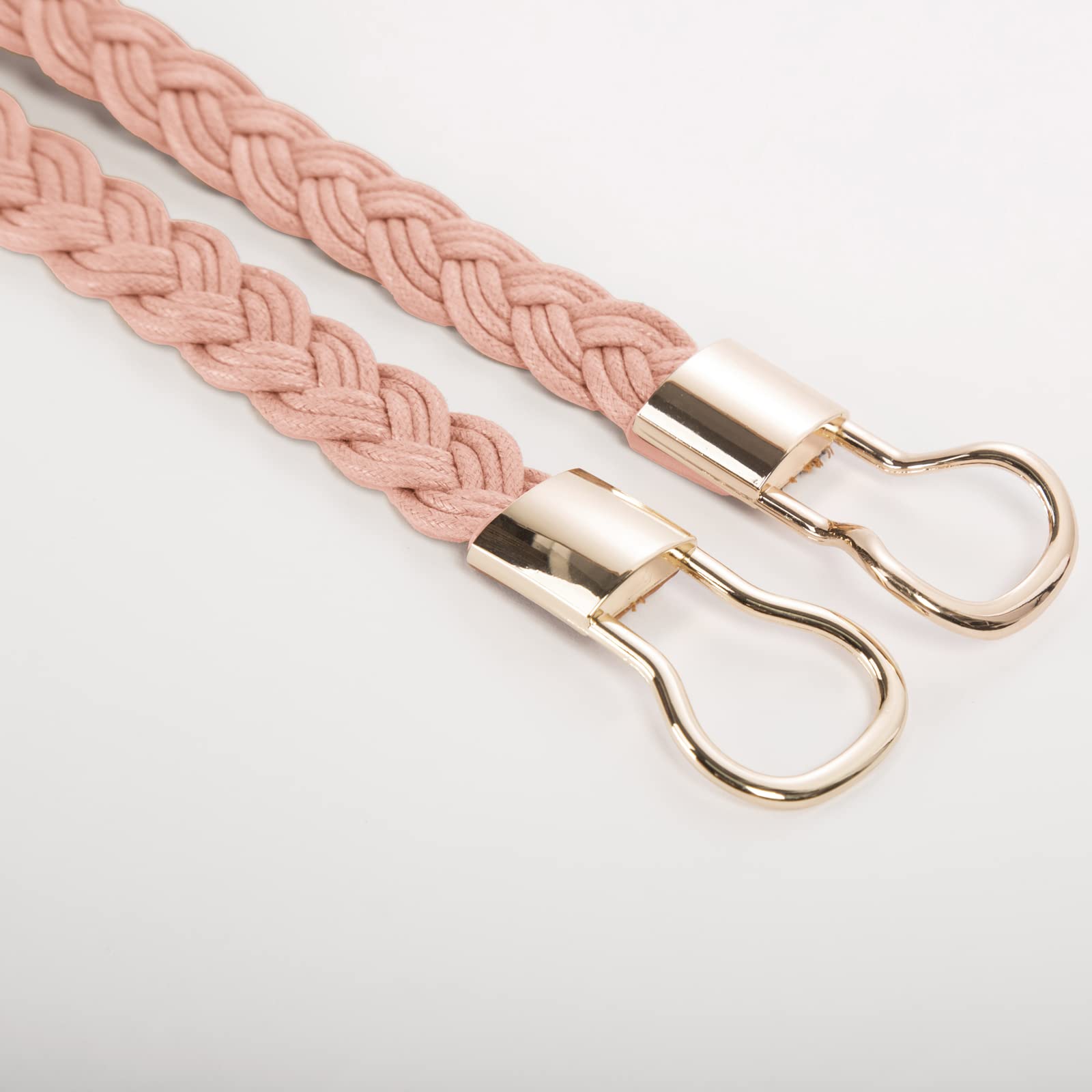 GRACE KARIN Womens Skinny Elastic Belts Vintage Stretchy Woven Belts for Dresses Pink M