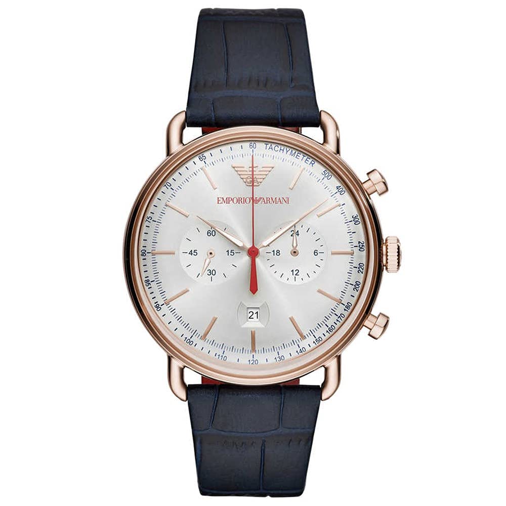 Emporio Armani Men's AR11123 Chronograph Analog Display Quartz Blue Watch
