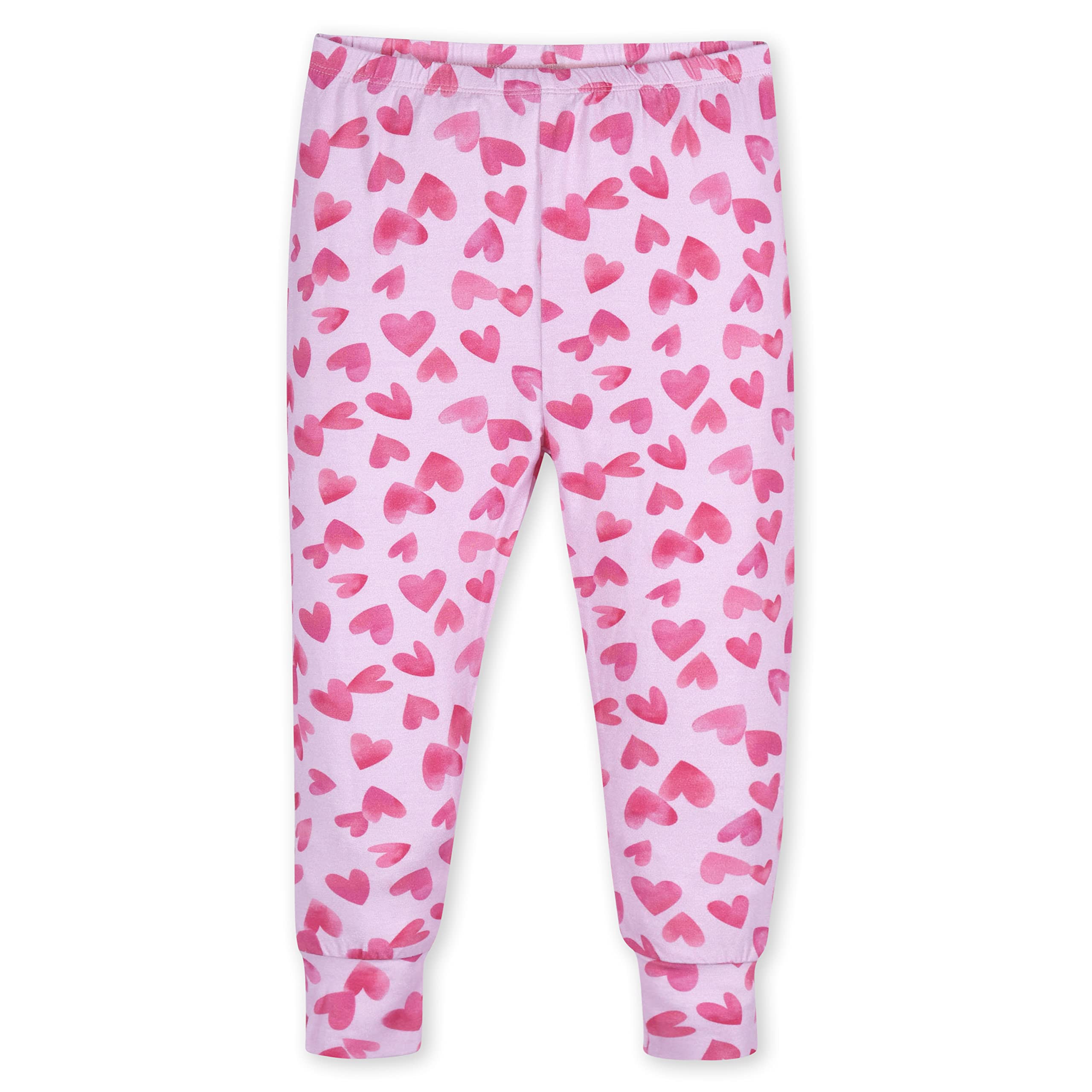 Gerber Unisex Baby Toddler Buttery Soft 2-Piece Snug Fit Pajamas with Viscose Made from Eucalyptus, Heart Felt, 3T