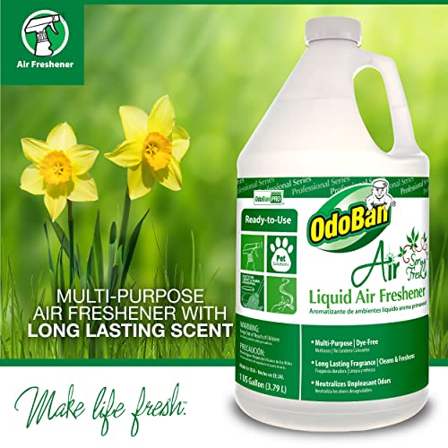OdoBan Professional Series Ready-to-Use Air Liquid Air Freshener, Set of 3, 1 Gallon Each, Cherry, Spring Fresh and Lavender Variety