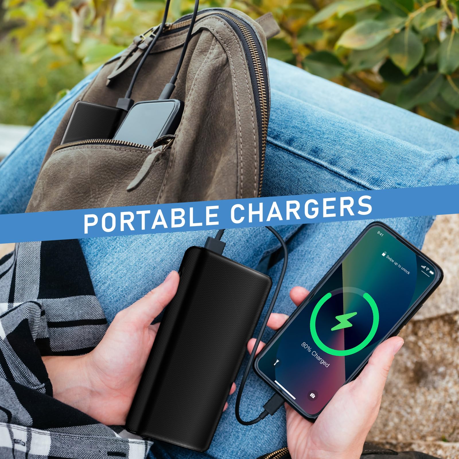 Heated Vest Battery Pack 26800mAh Power bank,22.5W Fast Charge 5v 2a Portable Charger With LCD Display Phone Charger,Dual Input Output USB-C Compatible With Heated Jacket iPhone Samsung iPad etc