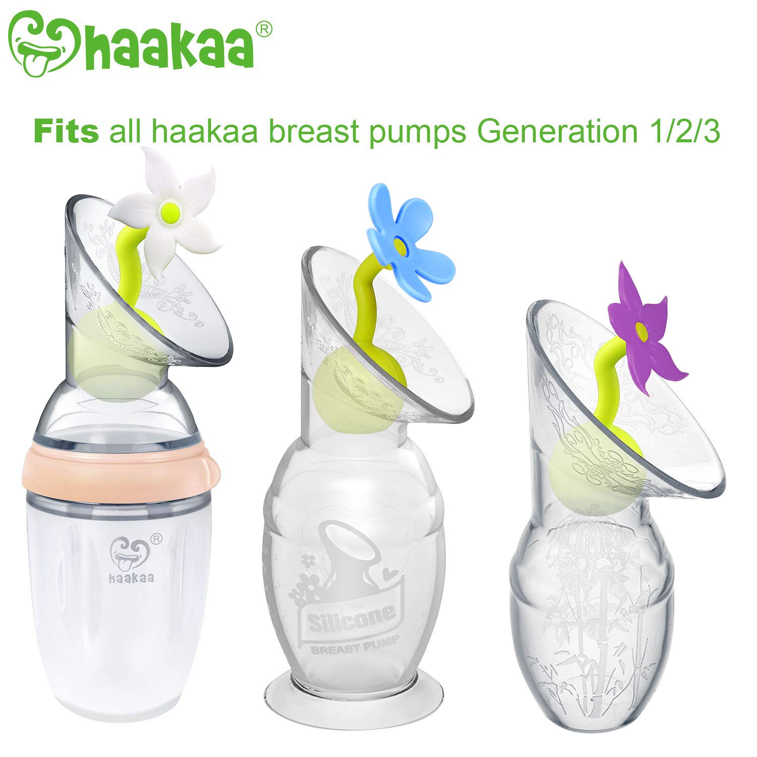 haakaa Silicone Breast Pump Stopper 1 pk (Purple)