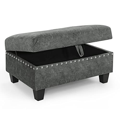 UBGO Furniture, L-Shape Set,Modern Upholstered Living Room Sectional Reversible Chaise,Couches Sofas for Large Space Dorm Apartment-Gray