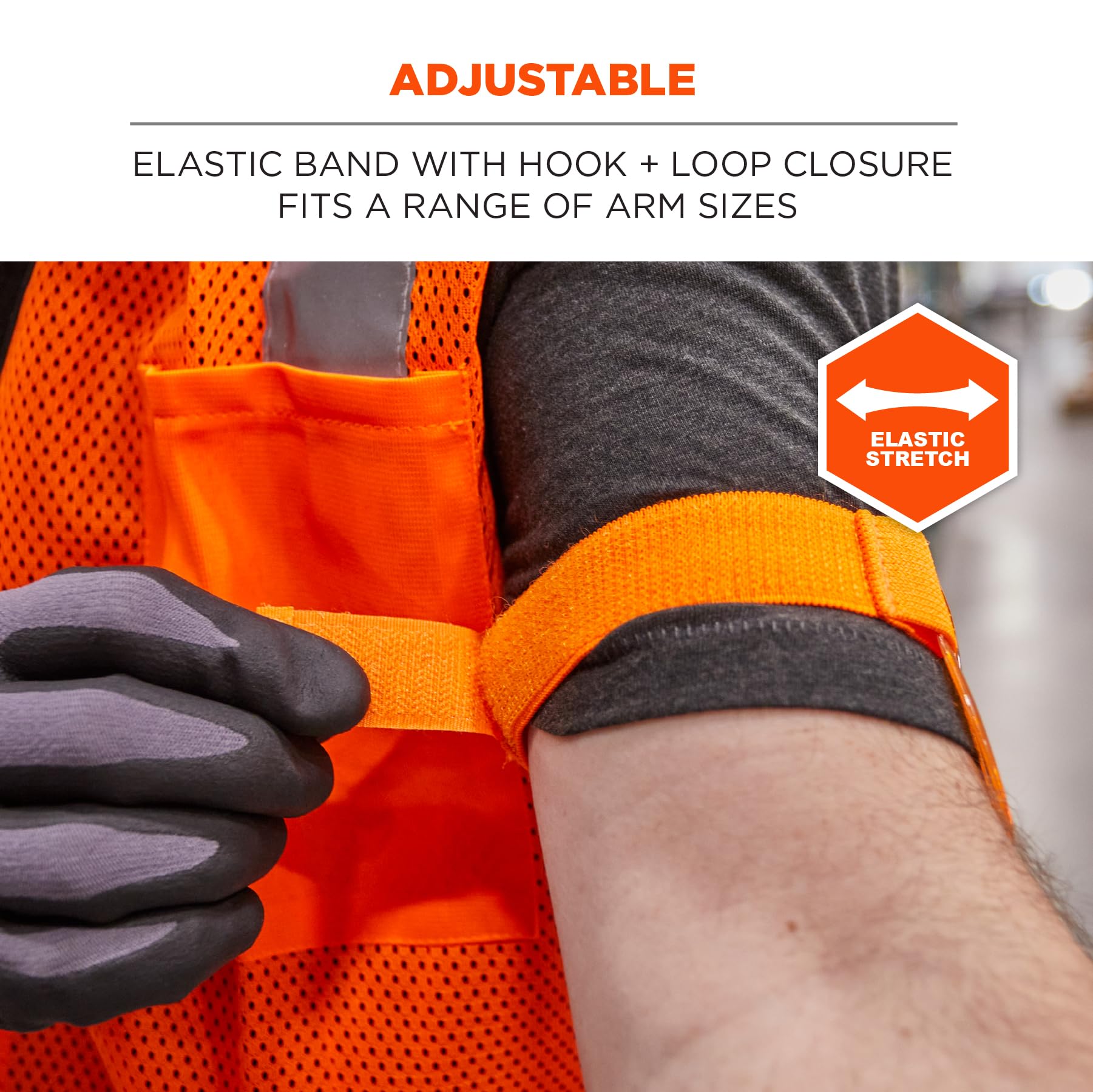 Ergodyne - 19951 Squids 3386HV High Visibility Arm Band ID/Badge Holder Hi-vis Orange