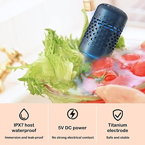 Heitiliamu Fruit and Vegetable Washing Machine,Portable Ultrasonic Washing Cleaner,USB Wireless Food Purifier,Capsule Shape Fruit(A,1 Count (Pack of 1))