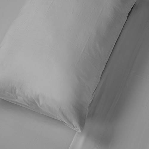 Everspread 1000 Thread Count Cotton Bed Sheets (4 Piece Sheet Set) - Queen Size, Light Gray. 100% Natural Long Staple Cotton Bedding, Luxury Sateen Weave. Fits Mattress up to 18 inches