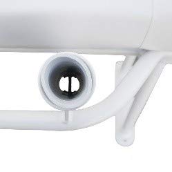 Fishmaster Original Leaning Post for Center Console Fishing Boats β Three Rocket Launcher Rod Holders, Rectractable Footrest, Flow Through Foam β White Upholstery/White Powder Coat