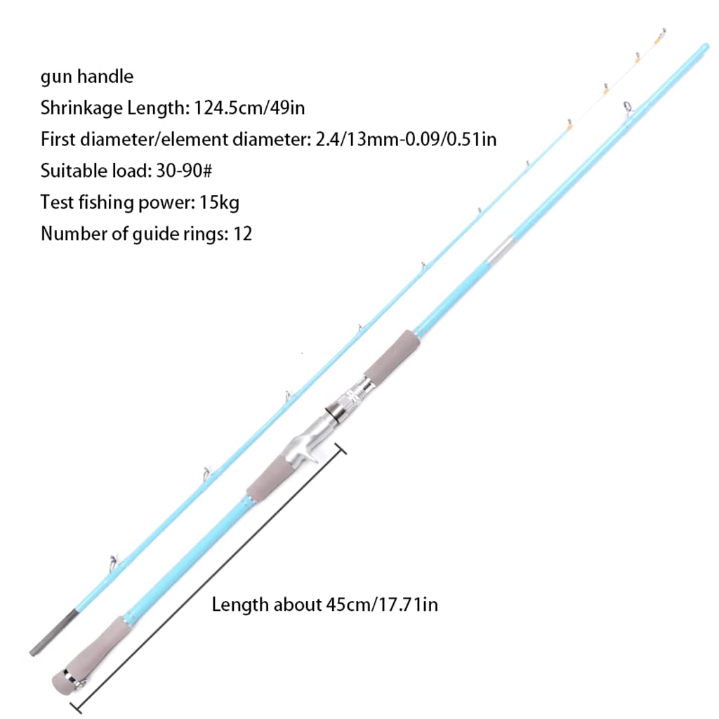 Fishing Rod Offshore Rods 6.88ft, 7.87ft Sensitive Luminous Rod Tip Ultralight Boat Fishing Rod for Small and Medium Fish Species