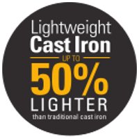 IKO Lightweight Kosher Cast Iron Pan, Heavy Duty Stainless Steel Handle, Vegetable Based Pre-Seasoned Non-Stick Easy to Clean Interior, Safe on All Cooking Surfaces, Oven Safe (12")