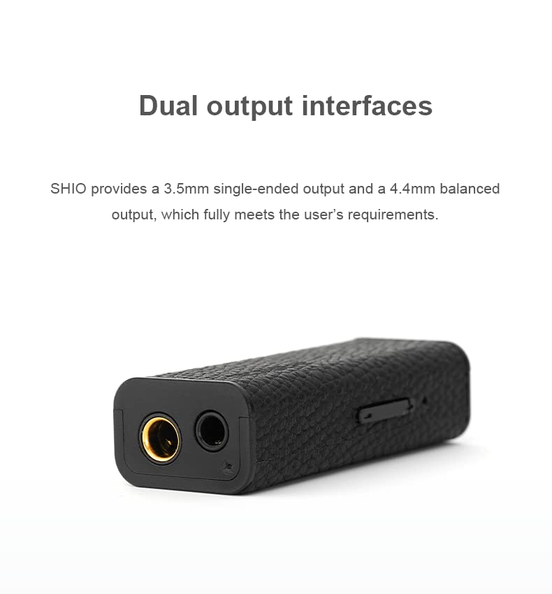 Fanmusic Truthear SHIO Dual CS43198 Lossless Portable DAC Amplifier with USB Type C Port 3.5mm Single-Ended and 4.4mm Balanced Output