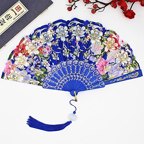 Folding Fan Vintage Pattern Chinese Style Hand Held Fans Silk Plastic Folding Fans Summer Wedding Party Fan Elegant Pattern Pocket Gift (8) (15)