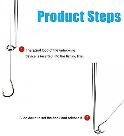 EXR 2PCS Fishing Hook Quick Removal Device Security Extractor Fish Hook Disconnect Device Fishing Accessory,Fish Hook Removal Tool for Fishing,Fish Hook Remover Tool Kit (Black)