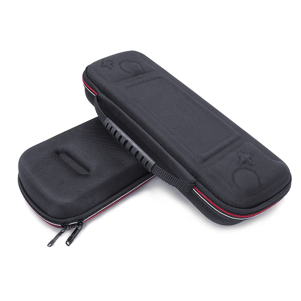 GHKJOK Carry Case for Hori Switch Split Pad Pro Controller, Hard Shell Protective Travel Carrying Bag with Adjustable Phone Tablet Stand Holder, Playstand for Switch & 20 Game Card Slots, Black