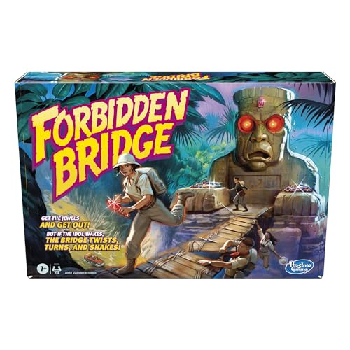 Hasbro Gaming Forbidden Bridge Game, Adventure Board Game, Fun Kids Game for Ages 7 and Up, Game for 2 to 4 Players