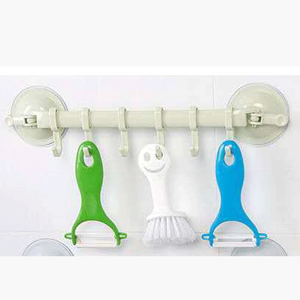 GOOFFY Door Metal Hooks for Hanging Suction Cup Hooks for Shower, Bathroom, Kitchen, Glass Door, Mirror, Tile – Holder for Hanging Up to 10 Lbs Hanger