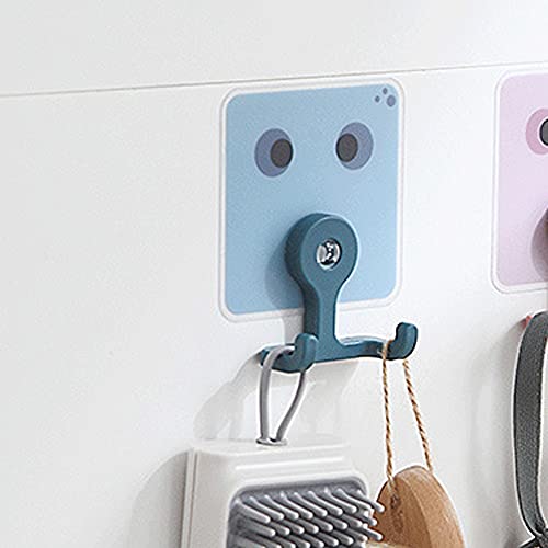 GOOFFY Door Metal Hooks for Hanging Shower, Bathroom, Kitchen, Glass Door, Mirror, Ceramic Tile Suction Cup Hook-no Punching, Double headhooks Hanger