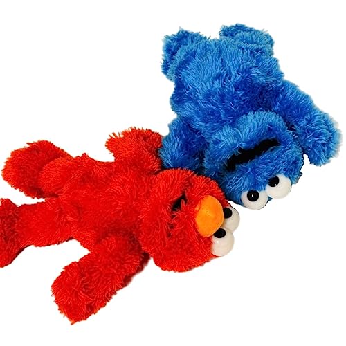 Official Sesame Street Plush 8" Suitable from Birth (Elmo and Cookie Monster Set)