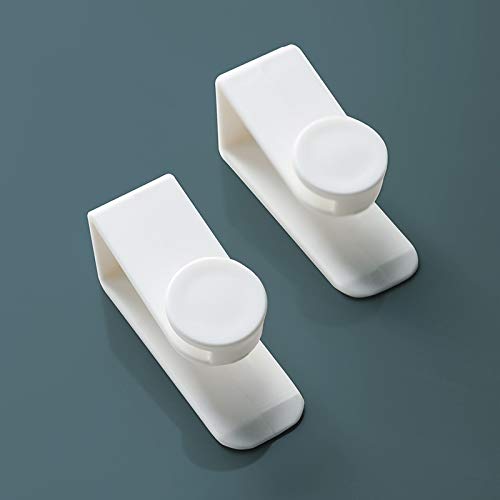 GOOFFY Door Metal Hooks for Hanging Creative Home Furnishings, No Nails, No Traces, 2-Pack Storage Hooks, Back Hooks for Bathrooms, Clothes, Cabinet Doors, S Hooks Hanger