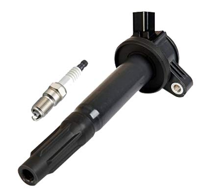 ENA Set of 6 Platinum Spark Plug and 6 Ignition Coil Pack Compatible with Ford Mercury Lincoln Mazda Fusion Zephyr Tribute Milan 3.0L V6 Replacement for UF486 SP433