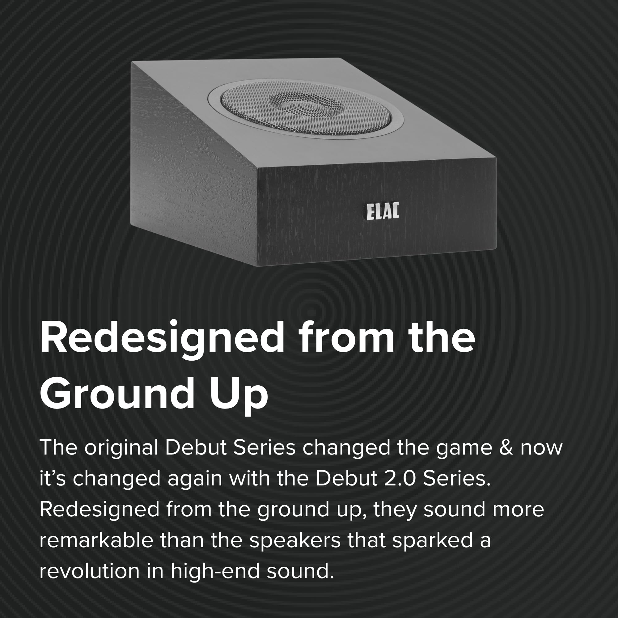 ELAC Debut 2.0 A4.2 Dolby Atmos Module Speakers, Black (Pair) - Concentric Driver with 0.5β Polymer Tweeter & 4β Aramid Fiber Woofer