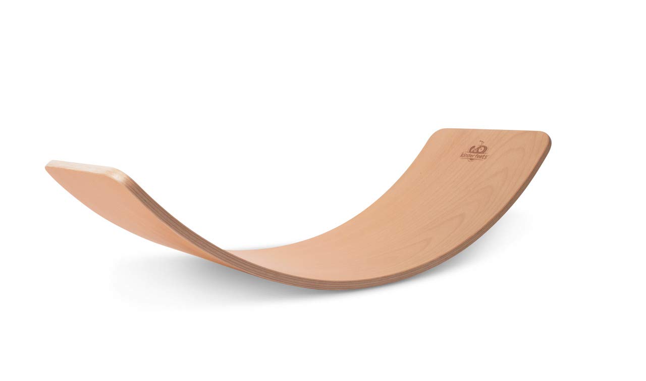 Kinderfeets, Kinderboard, Waldorf Original Wooden Balance Board for Toddlers, Kids, Teens, Adults (Large - Natural)