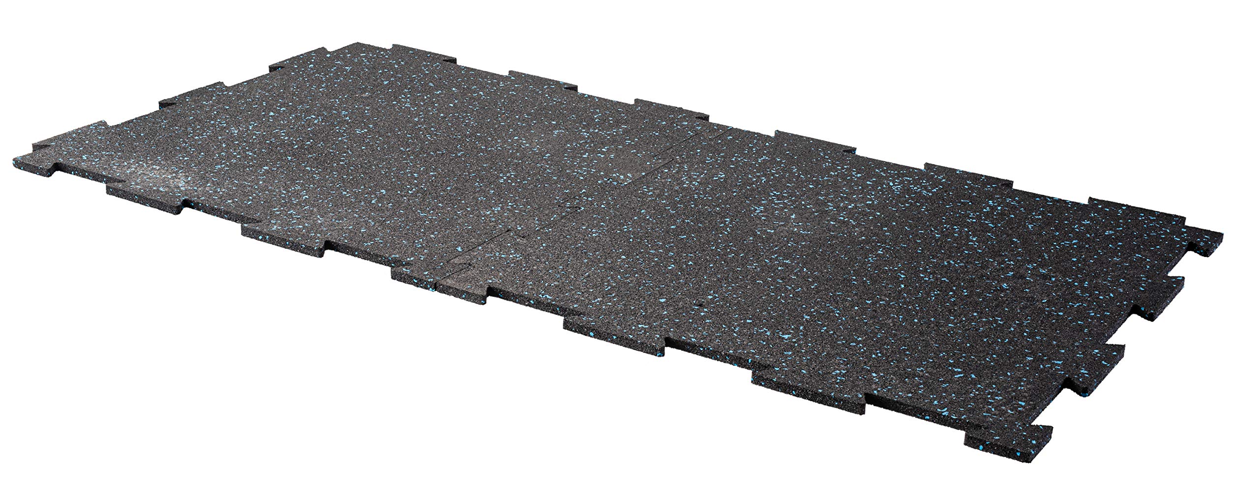 Genaflex Lite Rubber 8mm Interlocking Tiles for Gym Flooring, Exercise Equipment, Exercise Areas - 20" X 20" (Tan/Black, 100 Tiles - 270 Sq. Ft.)