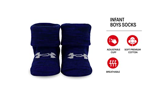 Under Armour Baby Boys' Knit Bootie Sock, Royal Blue, 0-6 Months