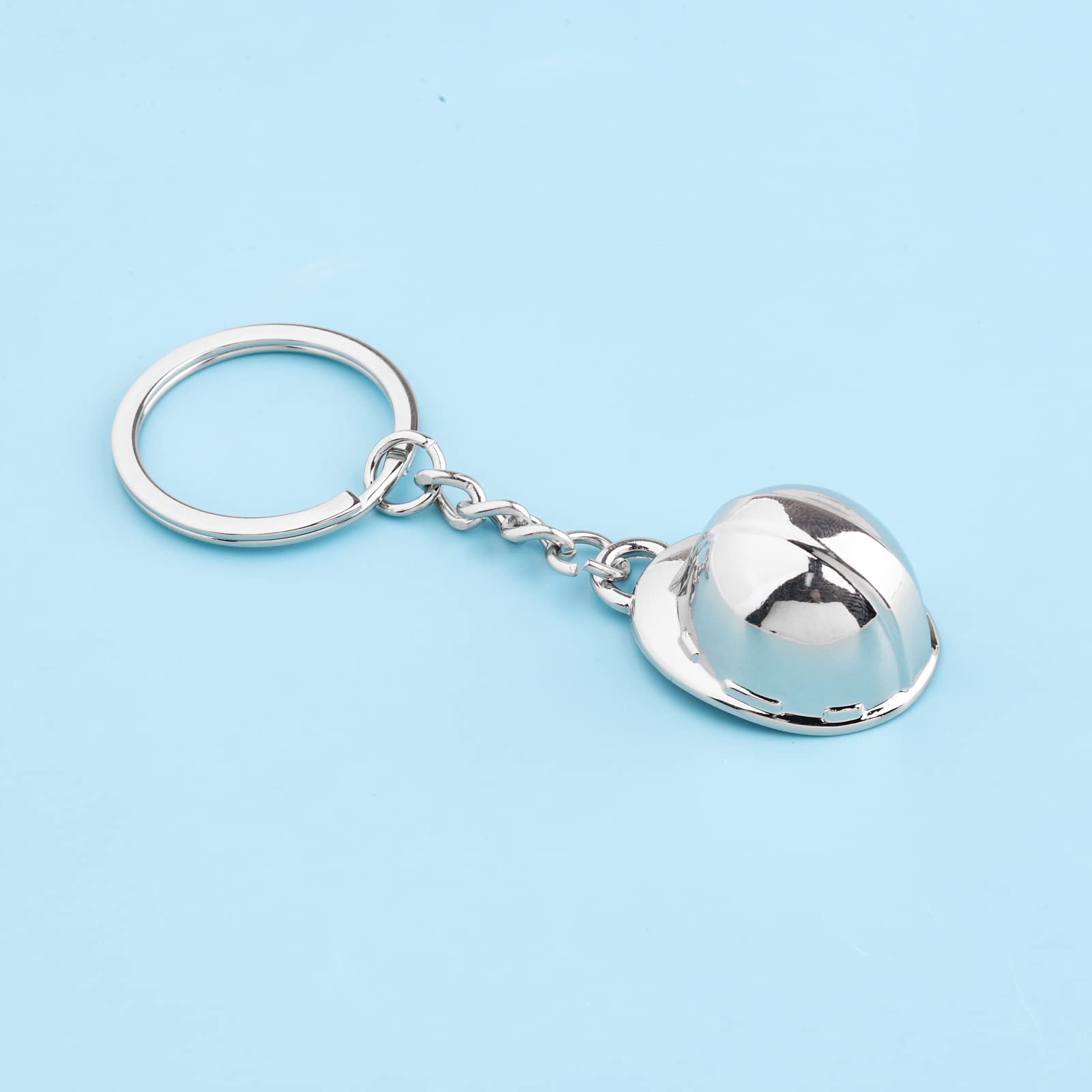 FUSTMW Firefighter Gifts Firefighter Helmet Keychain Fireman Gifts Firefighter Graduation Gifts Inspirational (Silver)