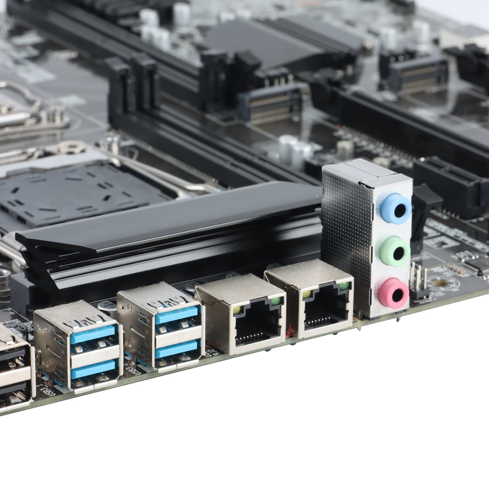 MAKIVI X99 Dual-Socket Motherboard Mining Motherboard LGA 2011-3 Dual CPU DDR4 Memory Slot PCI-E 16X SATA2.0 NVME M.2 Interface