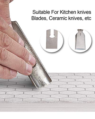 S SATC Diamond Sharpening Stone 2 Side Grit 400/1000 Diamond Plate Honing Stone 8-inch Hone Sharpener