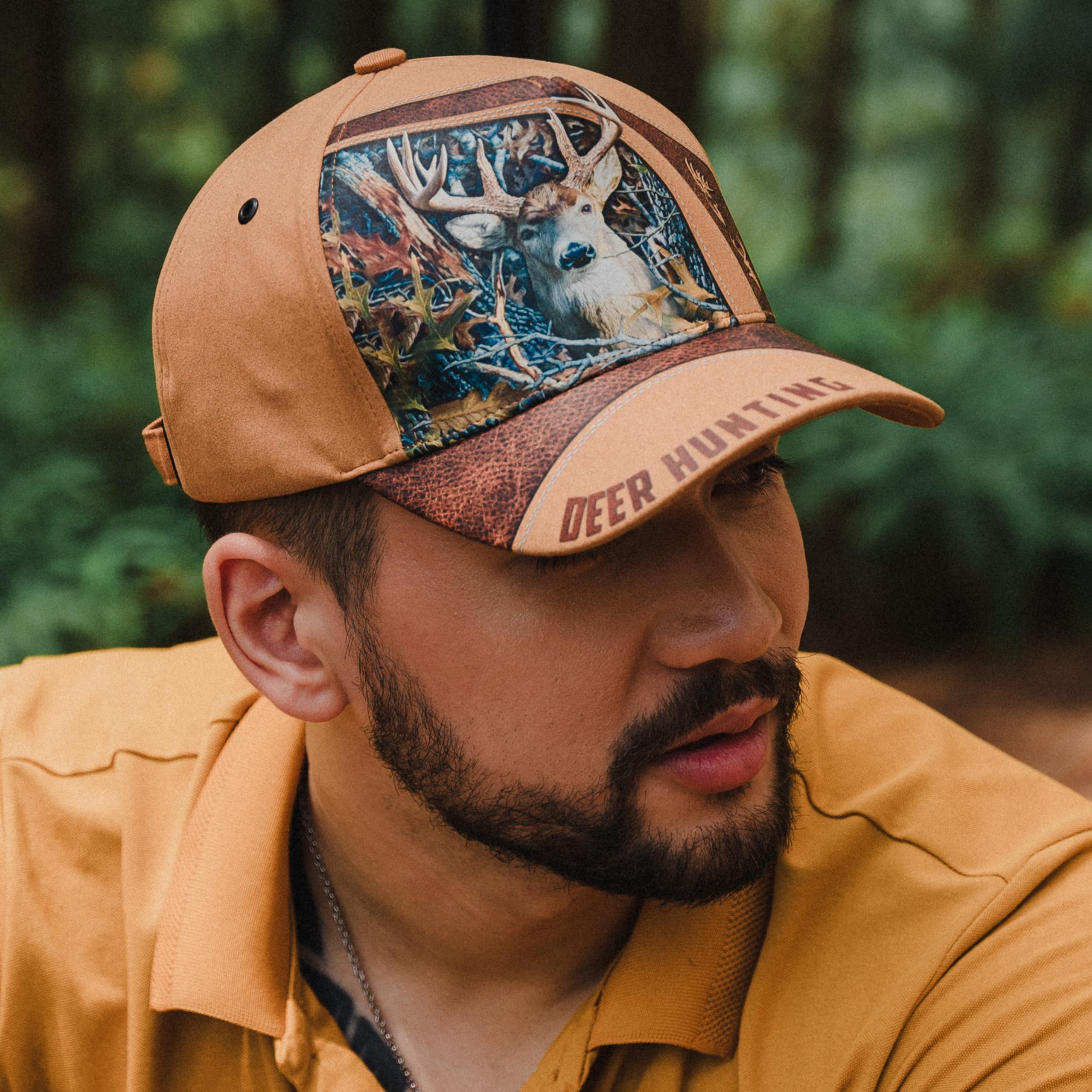 Hatstalk 3D Printed Hunting Baseball Cap (B-Camo Brown)