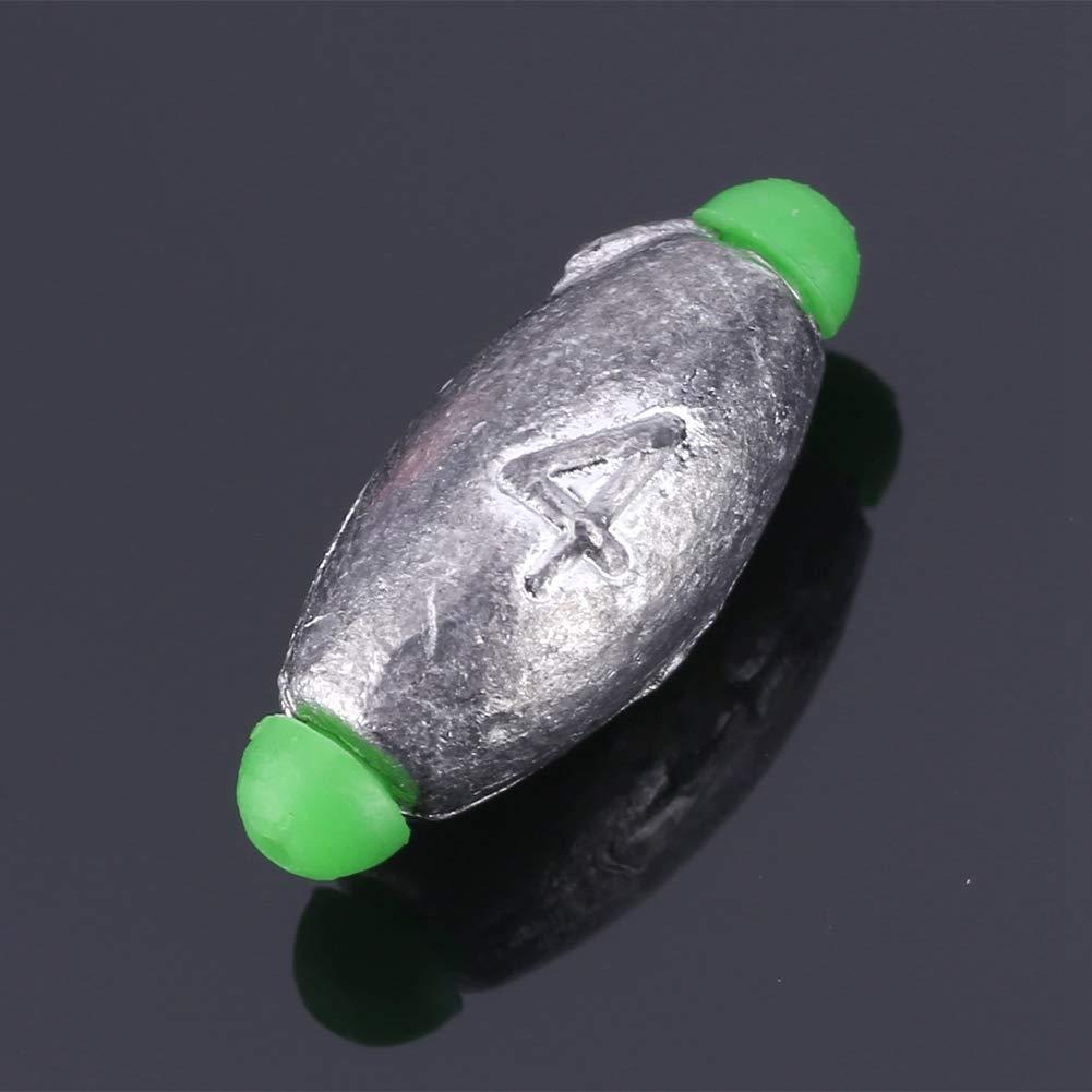 Fishing Weights Removable Sinkers Fishing Sinker Tackle Kits 5 Sizes 10Pcs a Pack(4g)