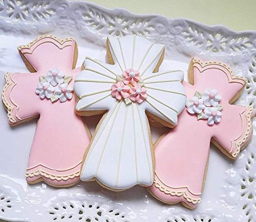 Large Fancy Cross Cookie Cutter, 4.5" Made in USA by Ann Clark