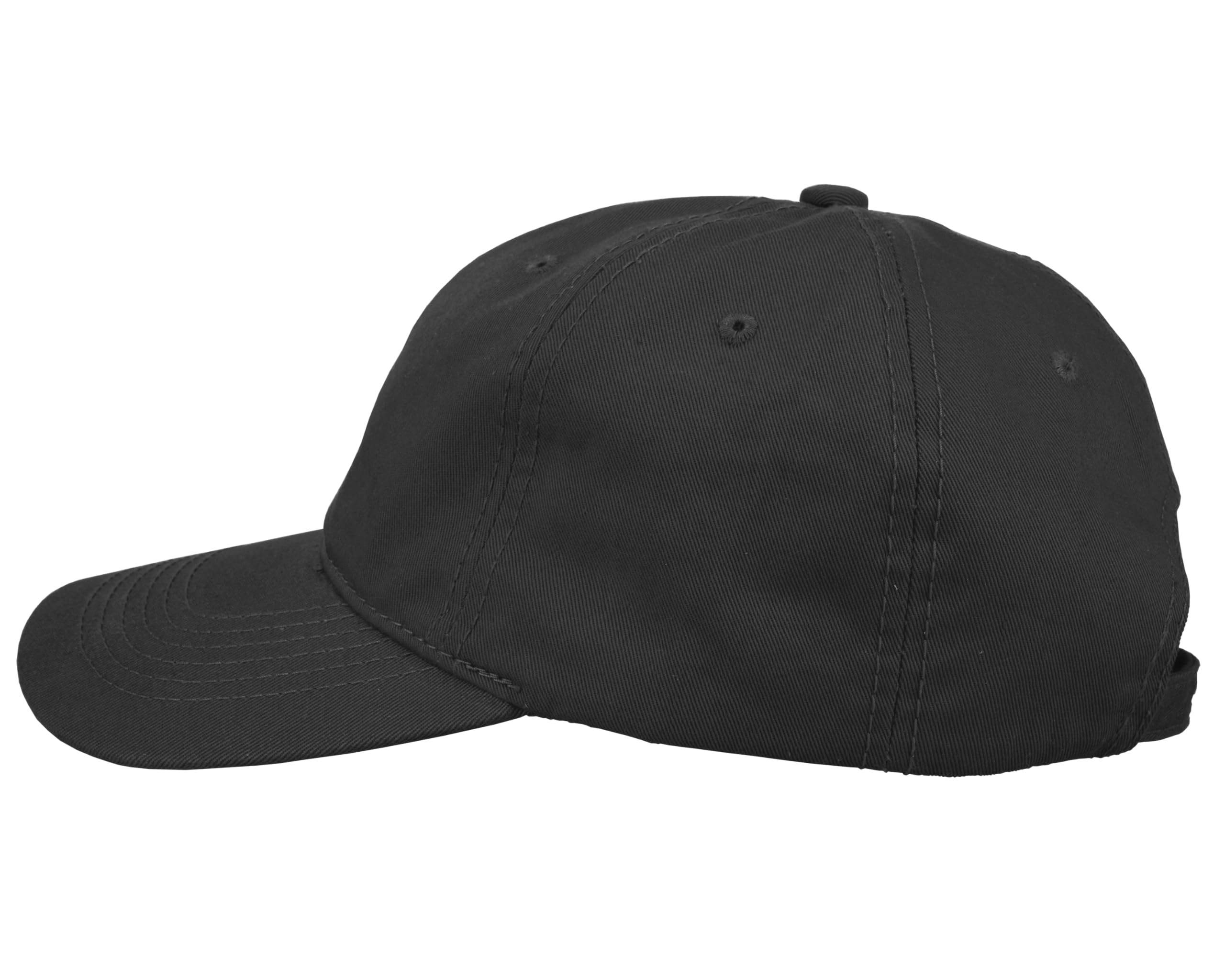 Gelante 6 Pack Cotton Twill Washed Unstructure Baseball Cap - Adjustable Blank Hat for Men Women - Wholesale Bulk Lot (2800 Black)