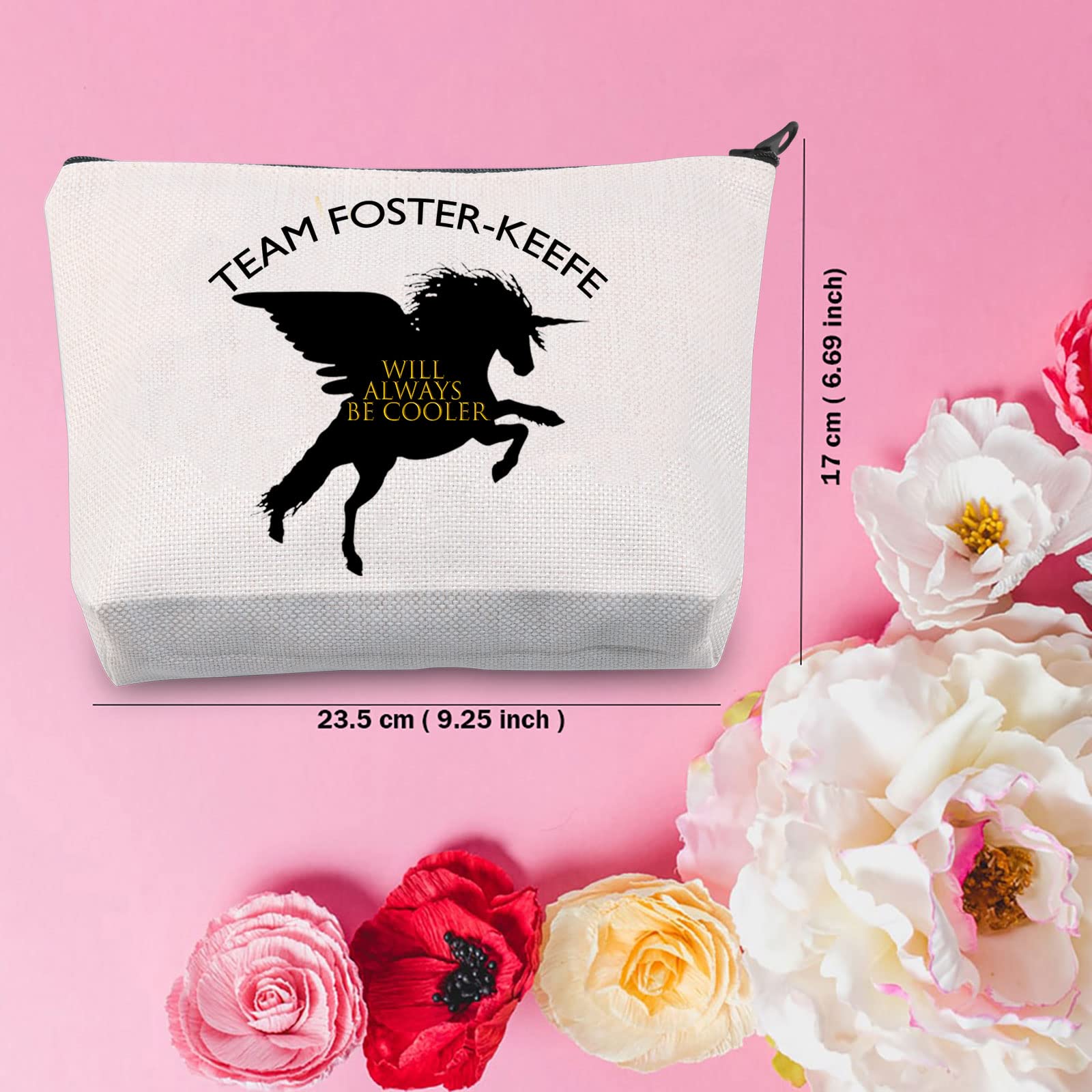 TSOTMO Book inspired Bookish Zipper Pouch Will Always Be Cooler Team Foster-Keefe Cosmetic Bag Gift For Book Lover Fans (Foster-Keefe)