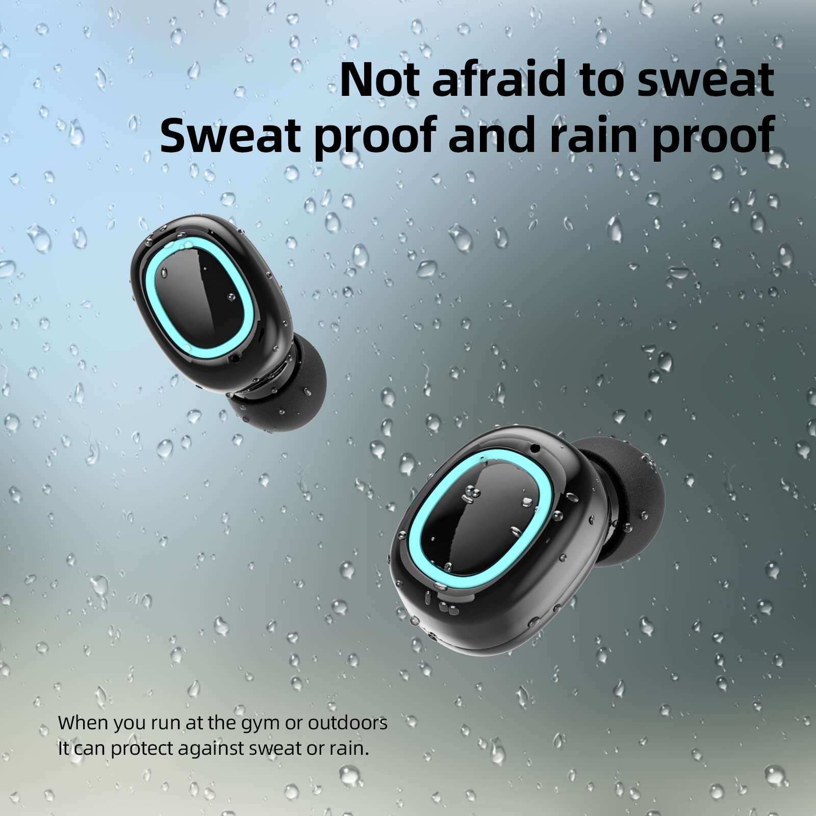 Earbuds Wireless Bluetooth,50Hrs Playtime, with Built in Noise Cancellation Mic with Charging Case, Headphones with 5.3 Stereo Sound, Waterproof Ear Buds for iPhone and Android