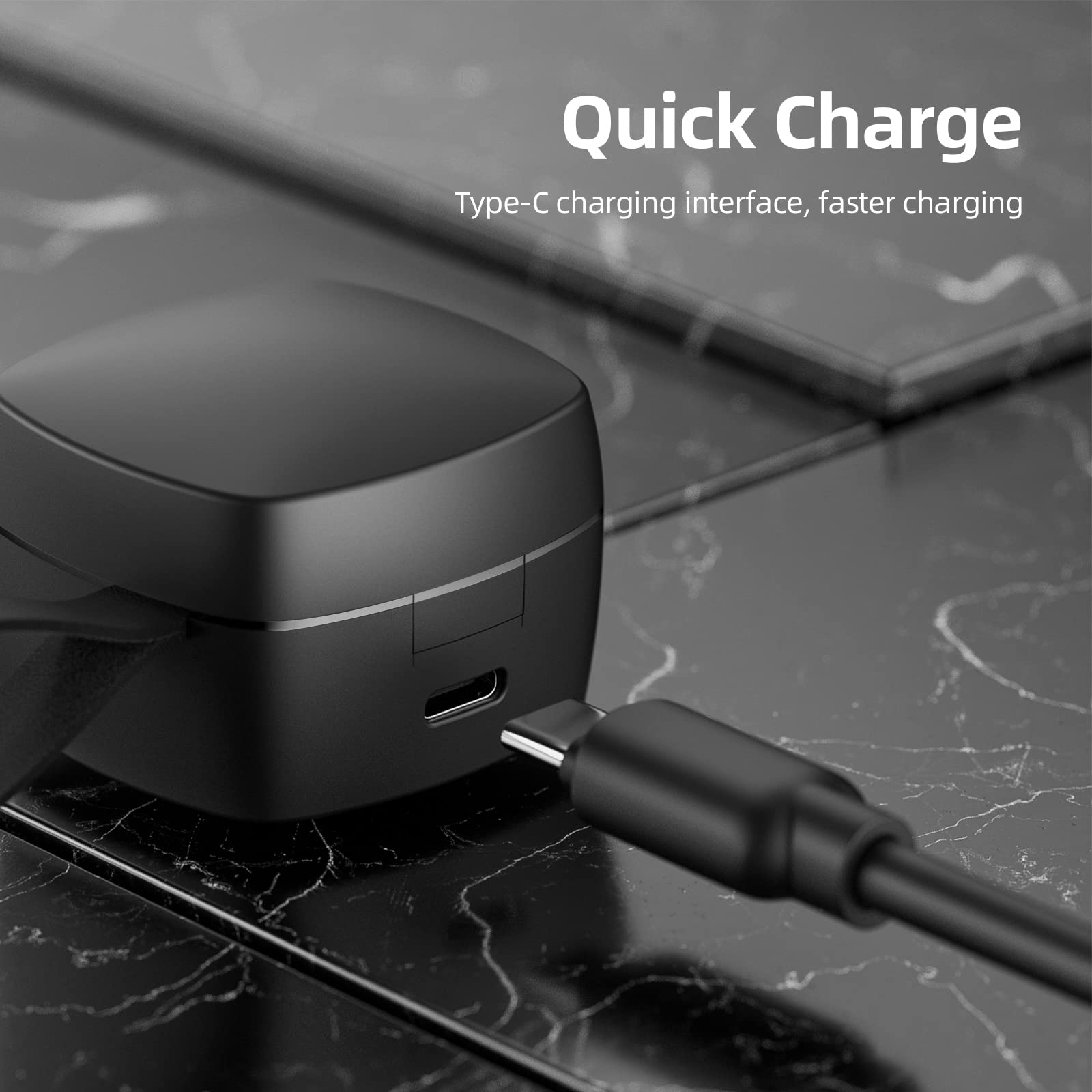 Earbuds Wireless Bluetooth,50Hrs Playtime, with Built in Noise Cancellation Mic with Charging Case, Headphones with 5.3 Stereo Sound, Waterproof Ear Buds for iPhone and Android