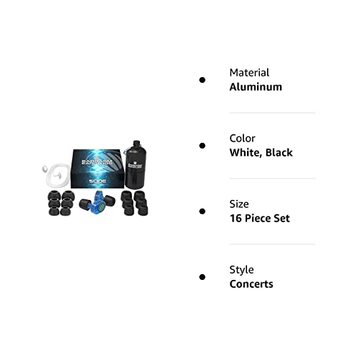 Eargasm Slide Earplugs for Concerts Musicians Motorcycles Noise Sensitivity Conditions and More (Premium Gift Box Packaging)