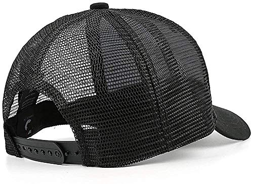 Flames Wolf Trucker Hats for Men Women Summer Mesh Baseball Caps Snapback Adjustable Black