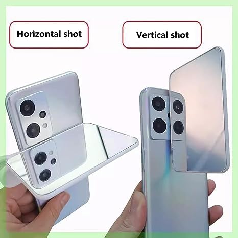 Smartphone Camera Mirror Reflection Clip Kit, 2023 New Adjustable Phone Camera Mirror Reflection Clip Kit, Mirror Reflection Clip Kit, Mirror Reflection for Phone Camera (White)