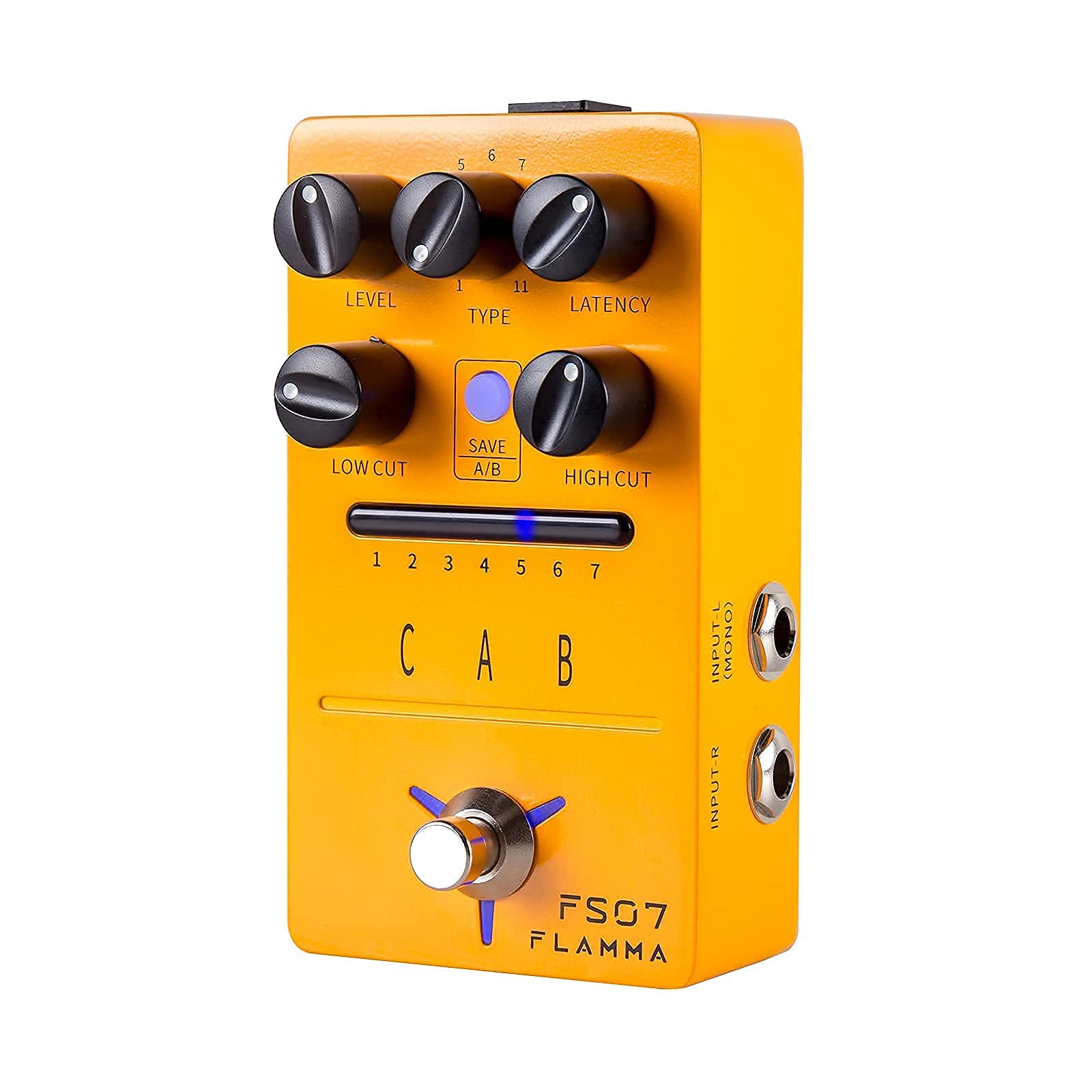 FLAMMA FS07 Cabinet Simulation Pedal with Guitar Pedal Footswitch Toppers 5 Pcs One-Step Installation
