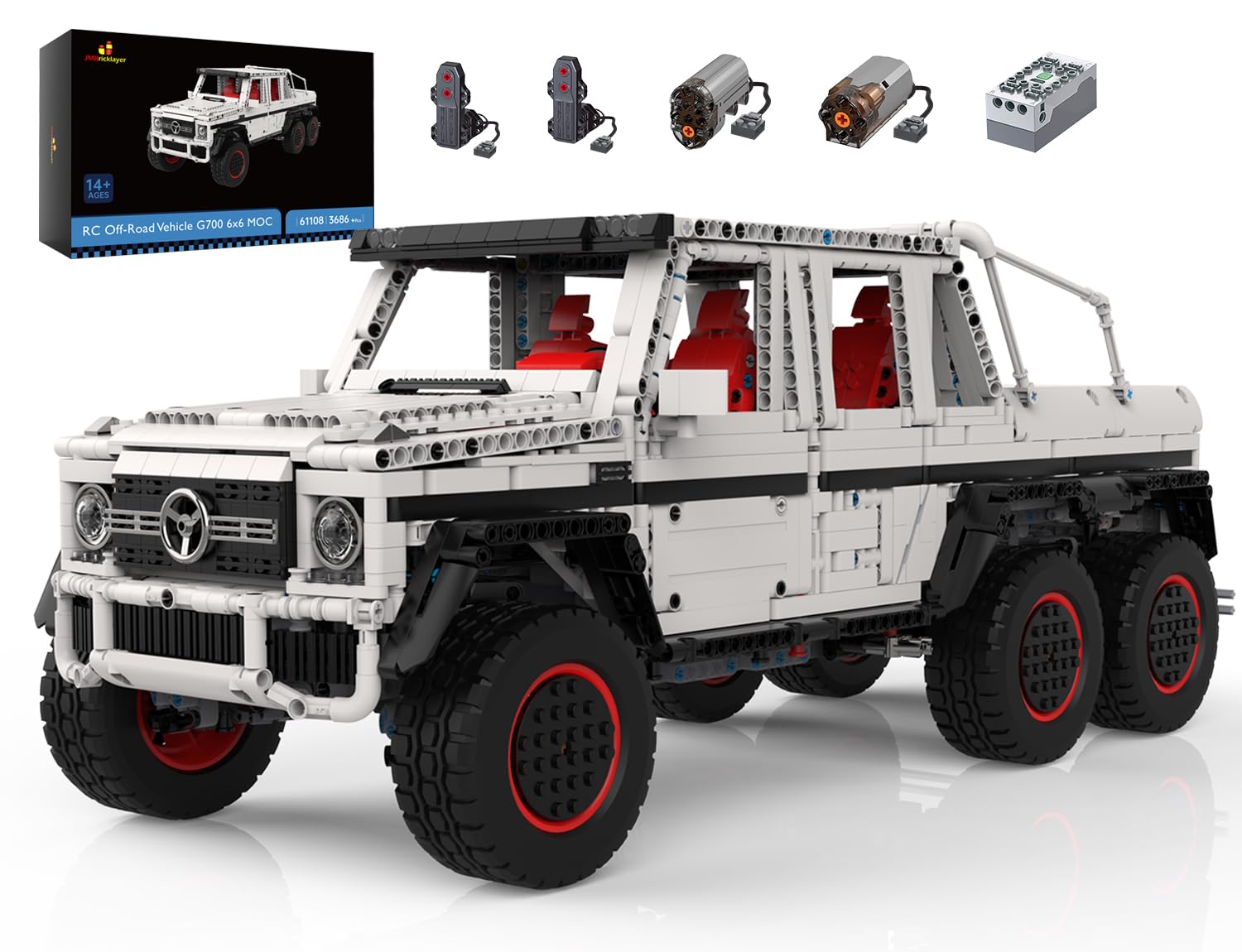 JMBricklayer Remote Control Car Building Blocks Set, MOC Off Road Vehicle Model Car Kits, Challenging Pickup Trucks Building Toys, Gifts for Boys 14+ Teens Adults(3686 Pieces, APP Remote Control)