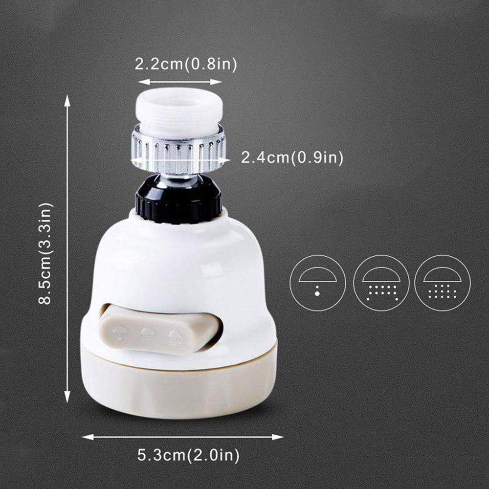 Kitchen Water Faucet Filter, 3 Modes Position Adjustable Sink Faucet Sprayer Head,High Water Flow Tap Water Head for Home Kitchen Bathroom,Booster Shower Water Saver