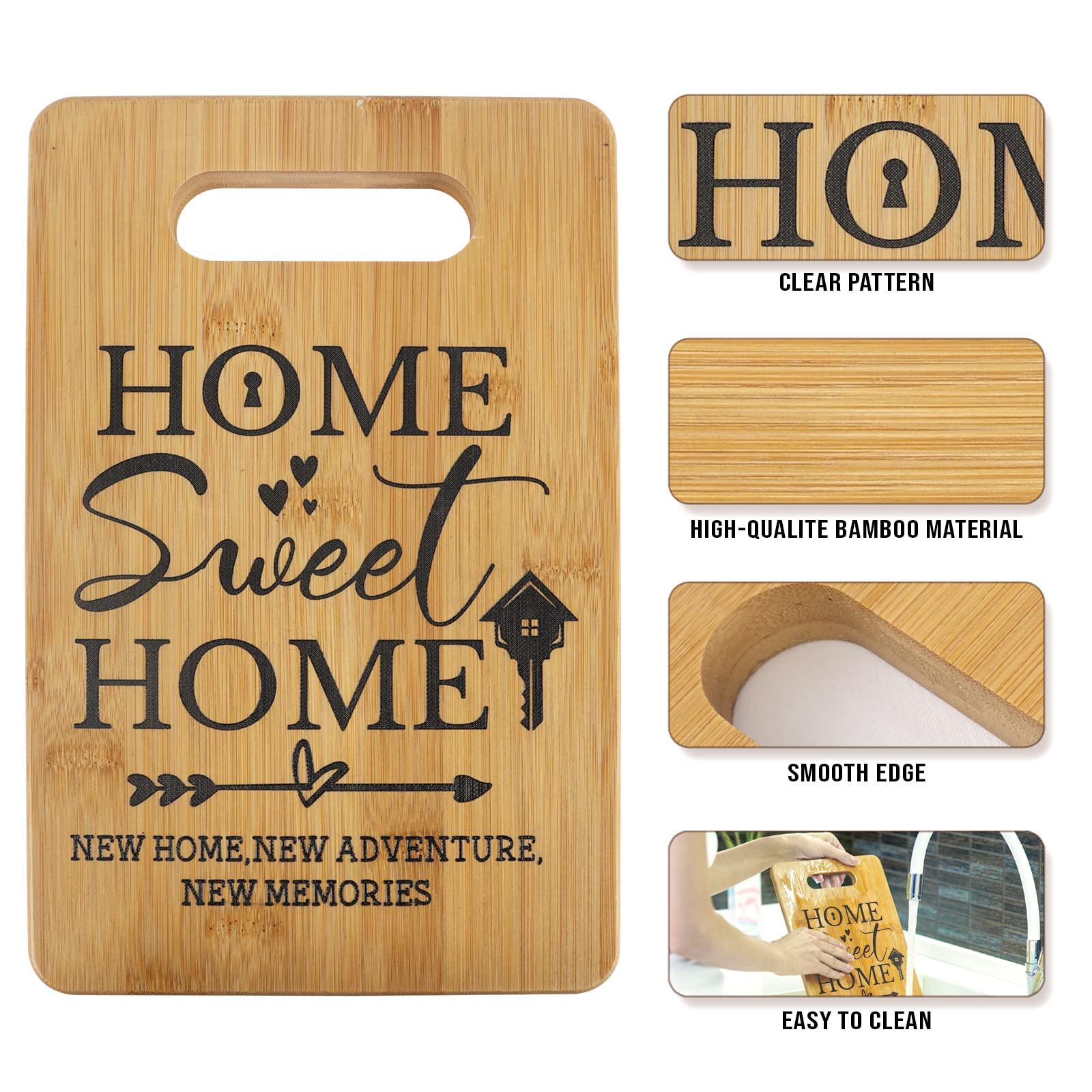 House Warming Gifts for New Home Bamboo Cutting Board Kitchen Housewarming Gift New Home Gifts for First Home New House Apartment Chopping Board Gift for Couple